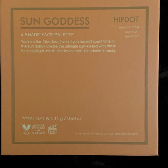 Hipdot | Makeup | Sun Goddess 4 Shade Face Palette By Hipdot | Poshmark